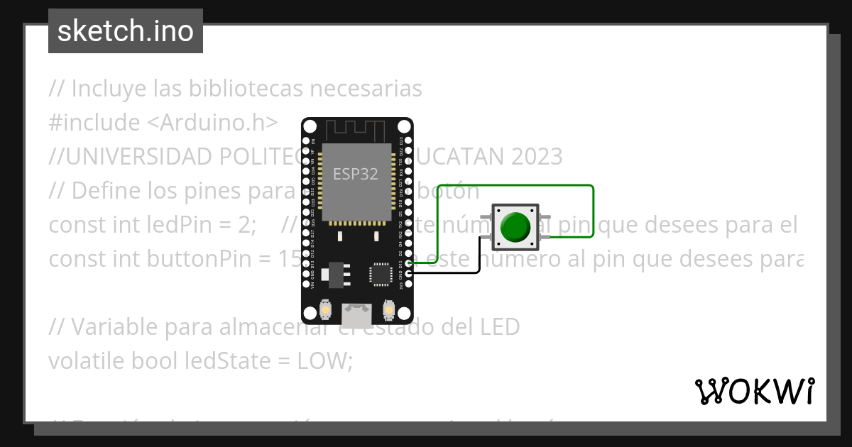 Interrupción - Wokwi ESP32, STM32, Arduino Simulator