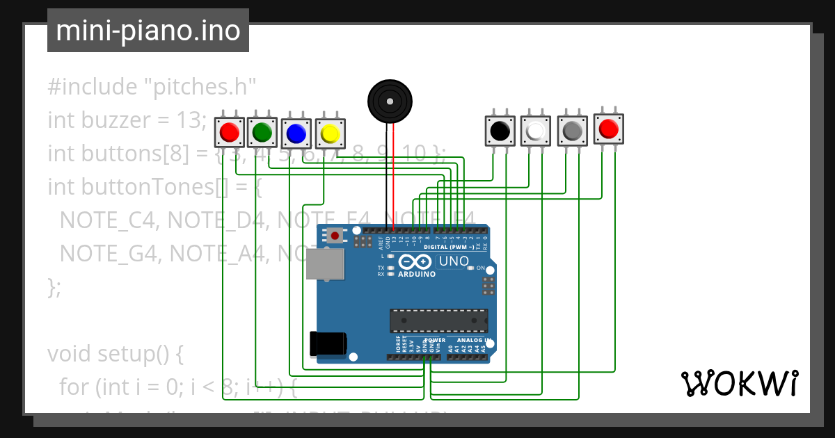 piano Copy - Wokwi ESP32, STM32, Arduino Simulator