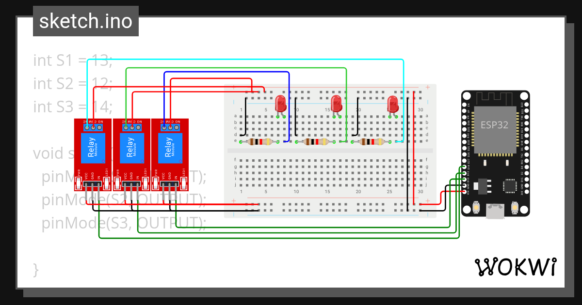 Relay - Wokwi ESP32, STM32, Arduino Simulator