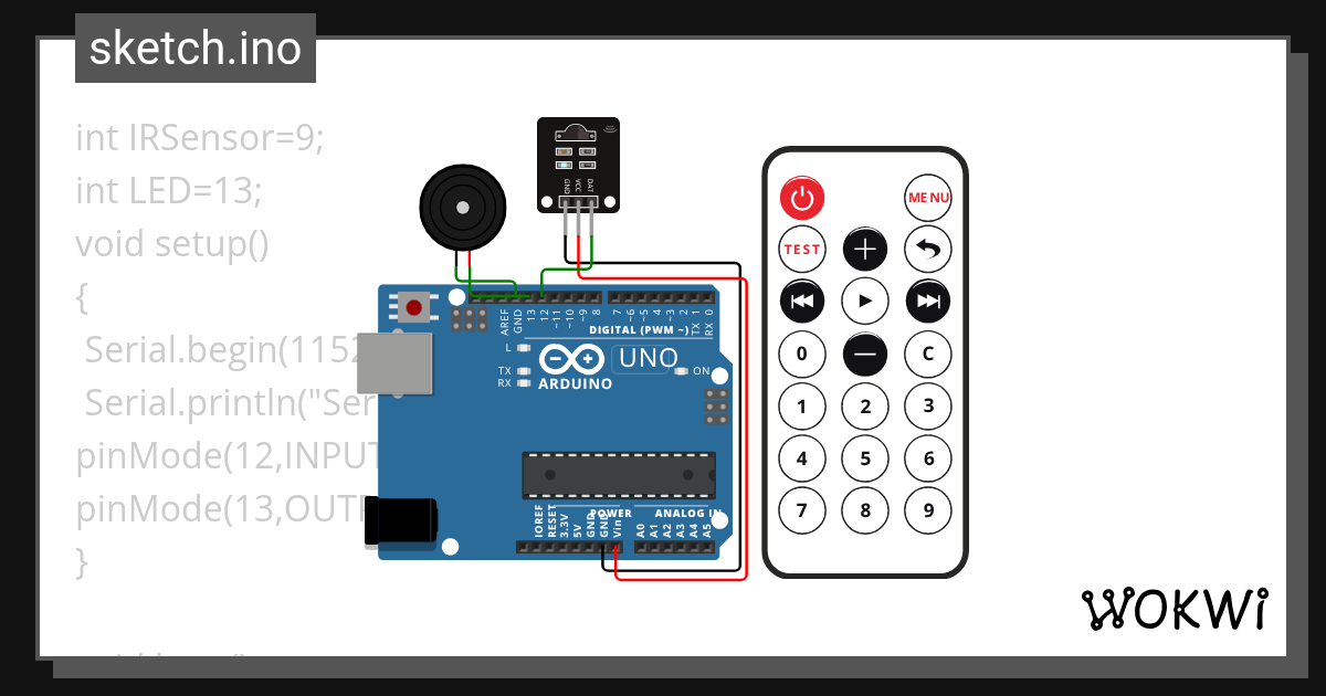 IR Sensor - Wokwi ESP32, STM32, Arduino Simulator