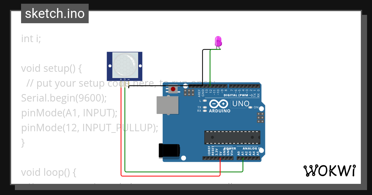 MOTION SENSOR - Wokwi ESP32, STM32, Arduino Simulator MOTION SENSOR - Wokwi ESP32, STM32, Arduino Simulator
