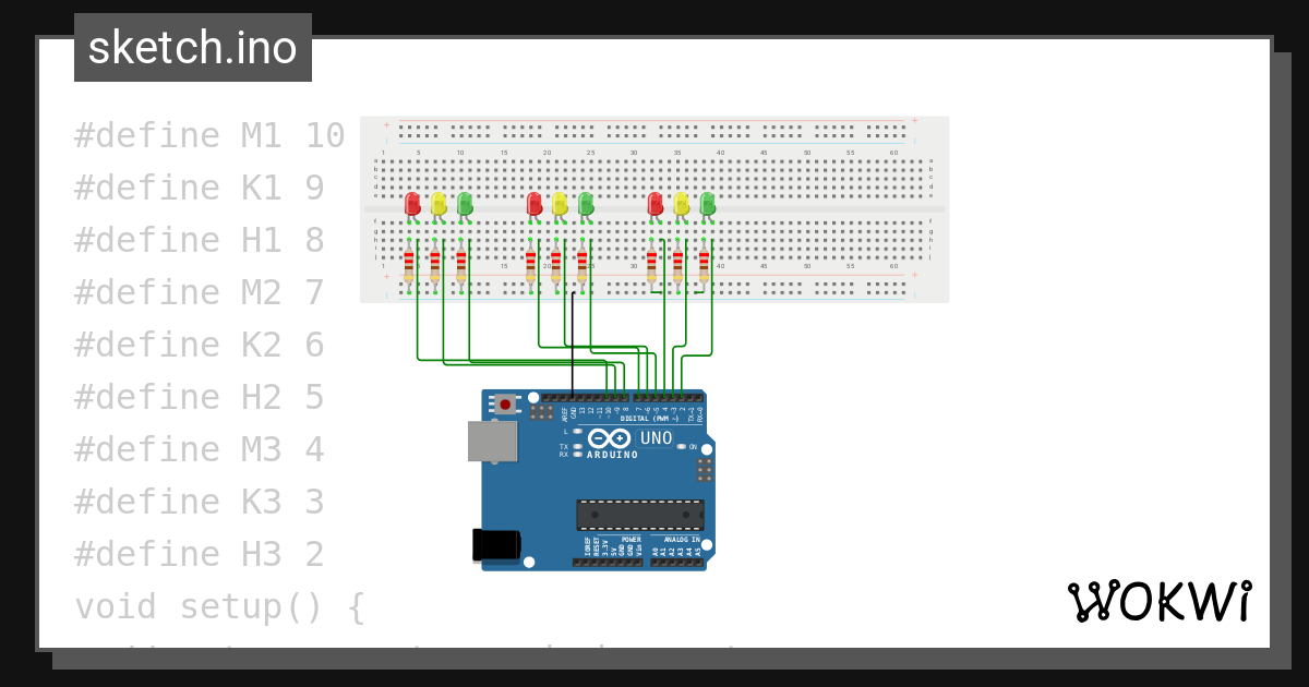 Lampu Merah Wokwi Esp32 Stm32 Arduino Simulator