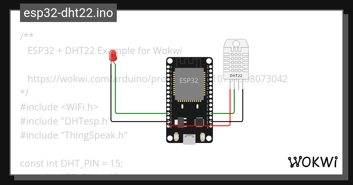 esp wifi temp and humidity - Wokwi ESP32, STM32, Arduino Simulator