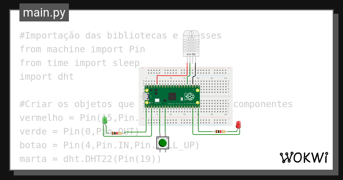 Projeto Termômetro Wokwi Esp32 Stm32 Arduino Simulator 0855
