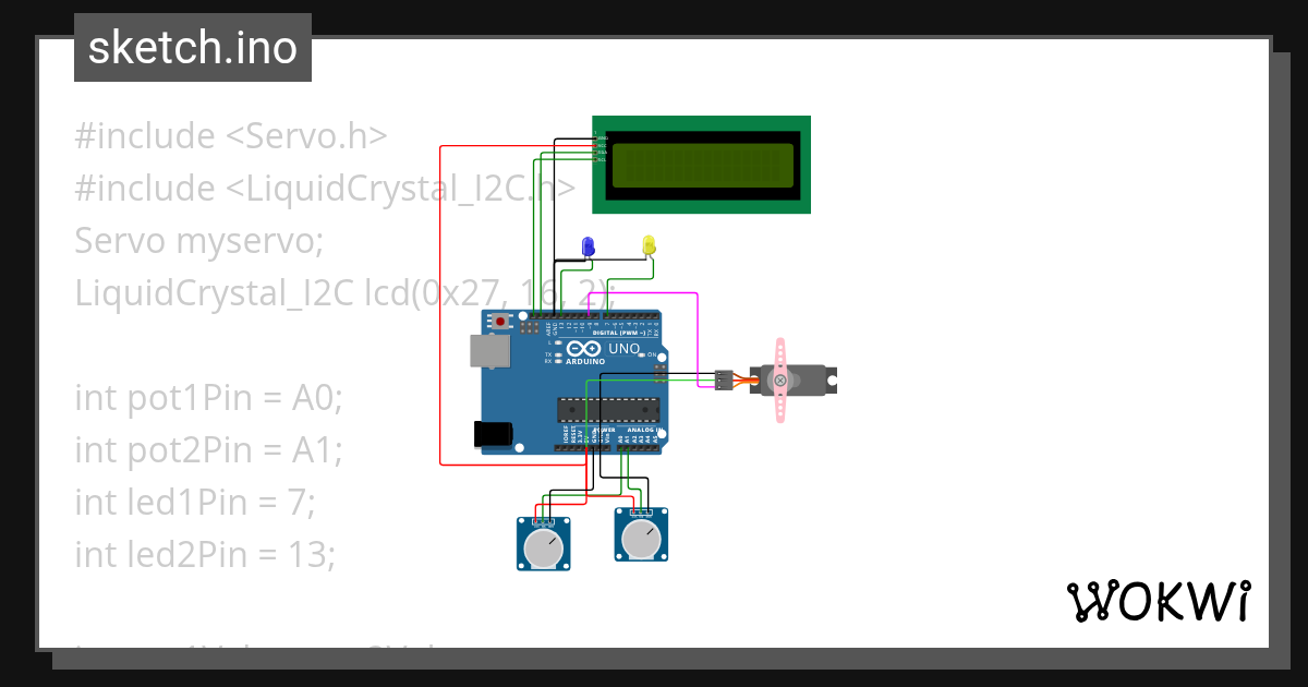 SERVO DOUBLE AR - Wokwi ESP32, STM32, Arduino Simulator