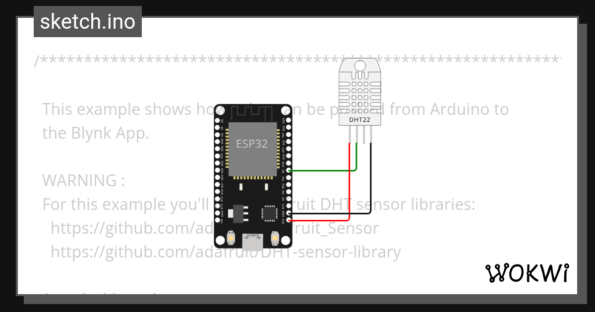 Lab_DHT22 - Wokwi ESP32, STM32, Arduino Simulator