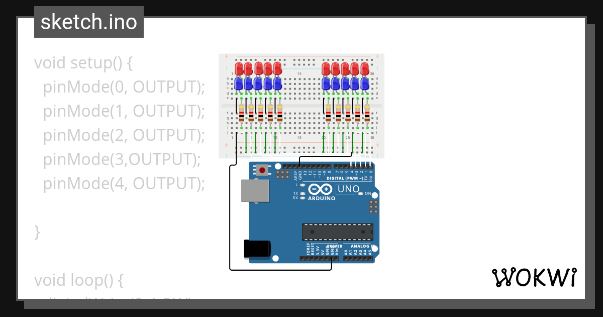 bred board + resister NG Copy (4) - Wokwi ESP32, STM32, Arduino Simulator
