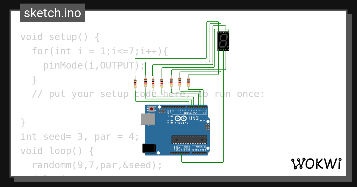 Led7thanh Wokwi Esp32 Stm32 Arduino Simulator