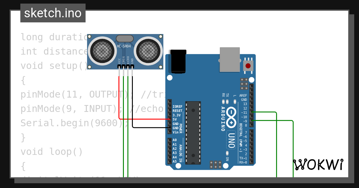 Arduino With Ultrasonic Wokwi Esp32 Stm32 Arduino Simulator