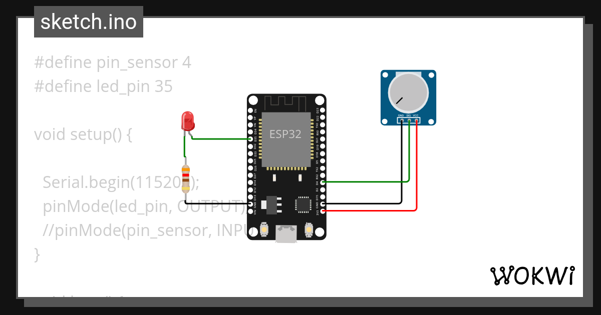 Potênciometro - Wokwi ESP32, STM32, Arduino Simulator