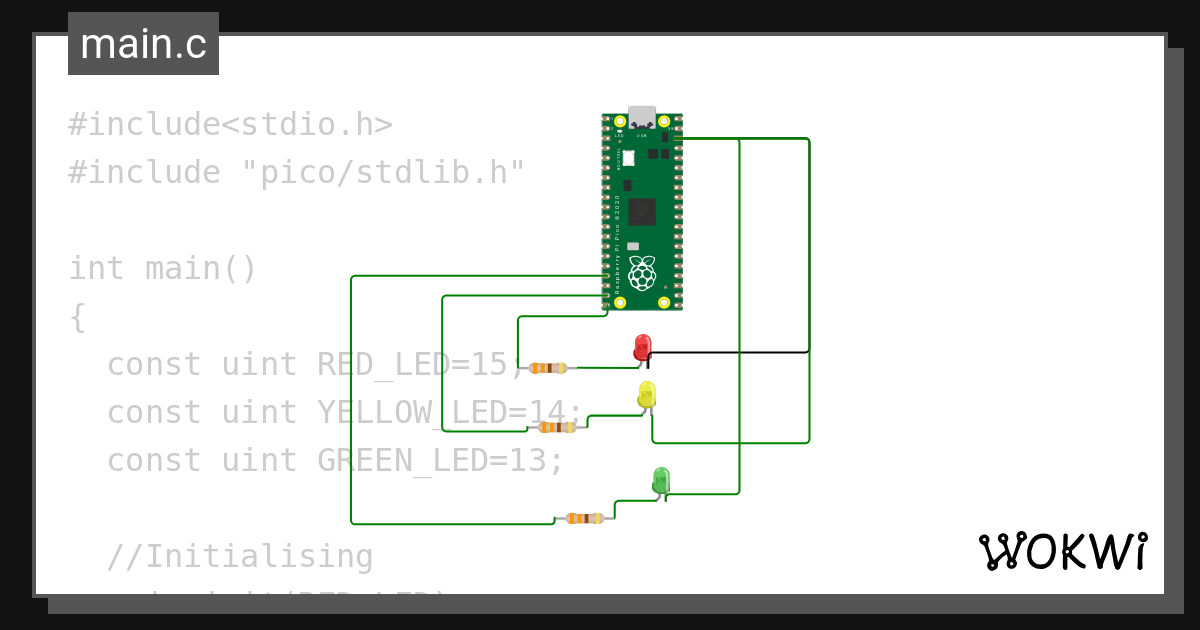 Traffic Light Part1 Wokwi Esp32 Stm32 Arduino Simulator