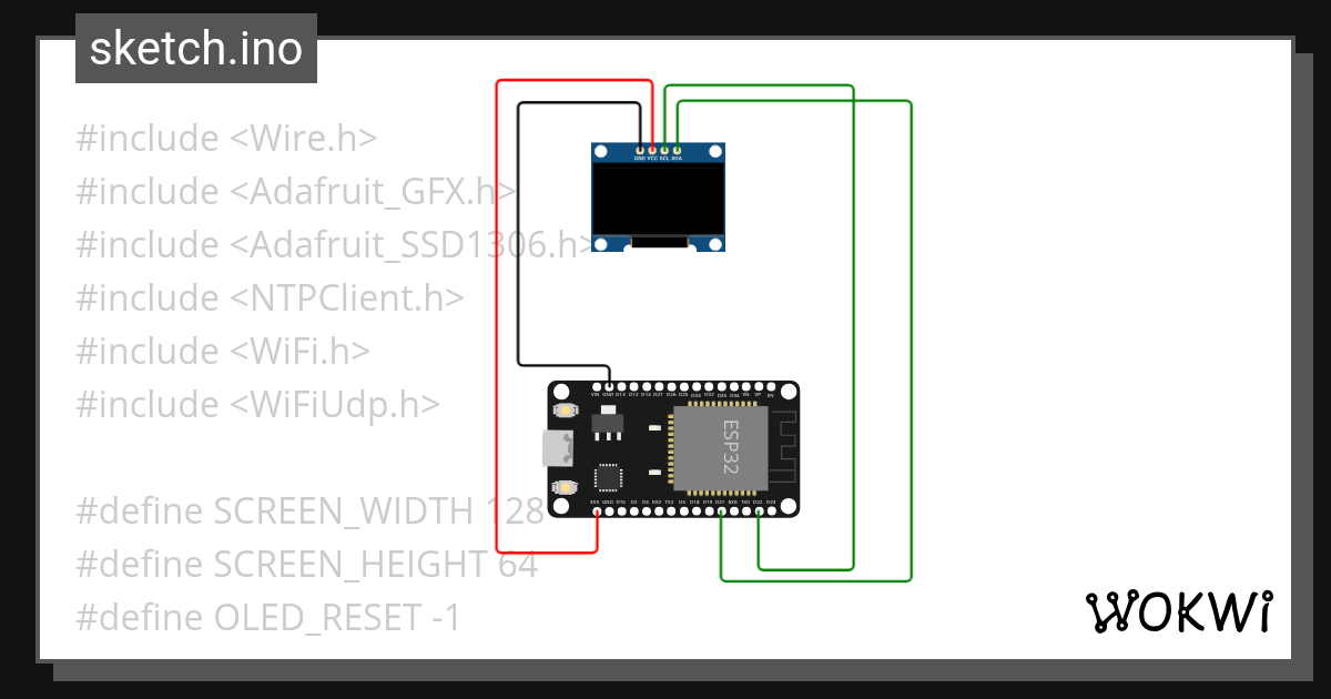 TFT IOT CLOCK - Wokwi ESP32, STM32, Arduino Simulator