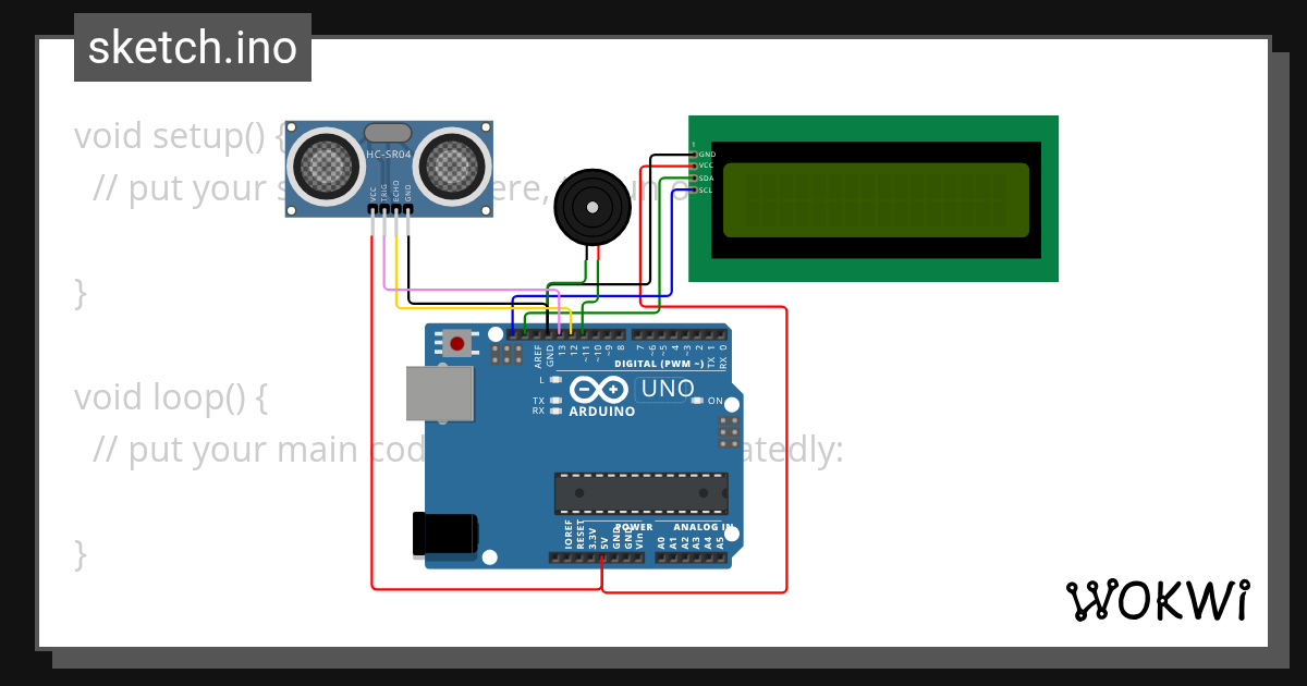 Indikator Jarak Fairuz Man 18 Jakarta Wokwi Esp32 Stm32 Arduino Simulator 7460