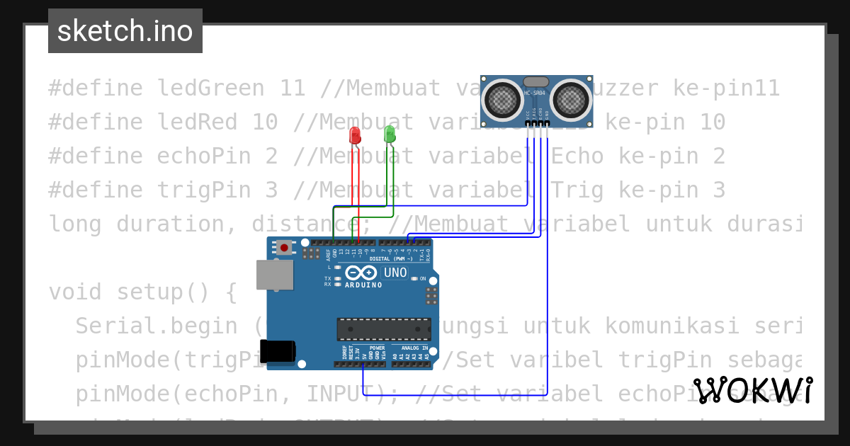 New Lampu Ultrasonik Wokwi Esp32 Stm32 Arduino Simulator 4714