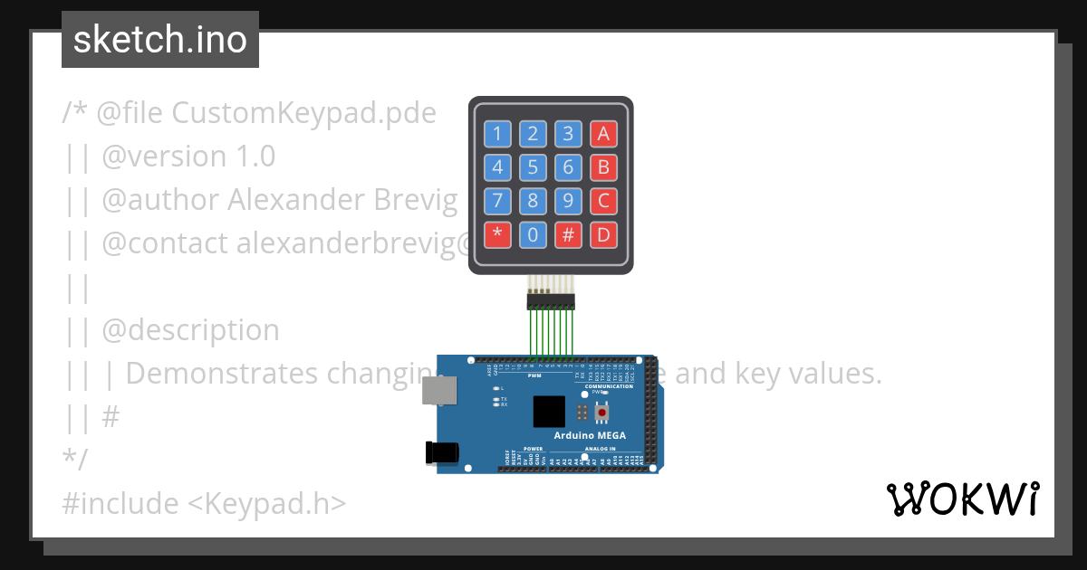 My Keypad Wokwi Esp32 Stm32 Arduino Simulator 1660