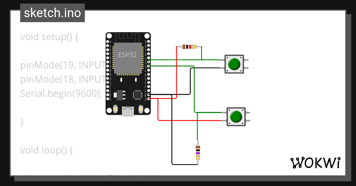 Button - Wokwi ESP32, STM32, Arduino Simulator