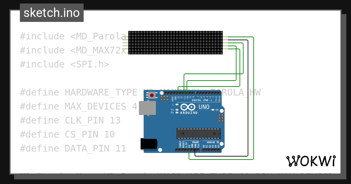 led dot matris - Wokwi ESP32, STM32, Arduino Simulator led dot matris - Wokwi ESP32, STM32, Arduino Simulator