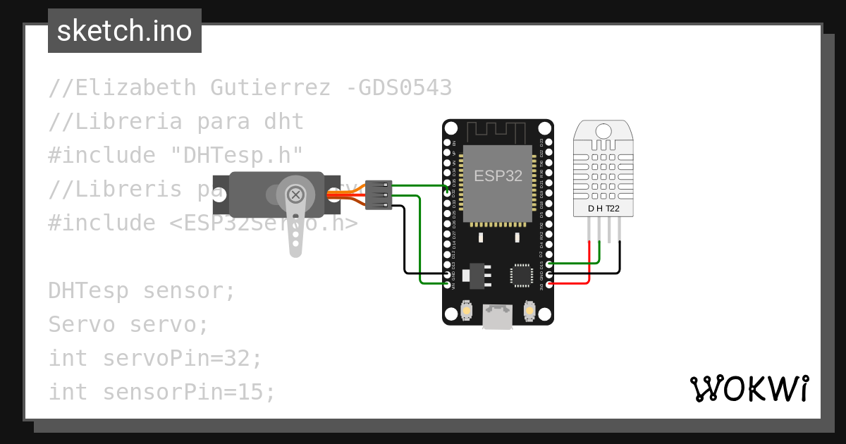 E4 Servo Wokwi Esp32 Stm32 Arduino Simulator