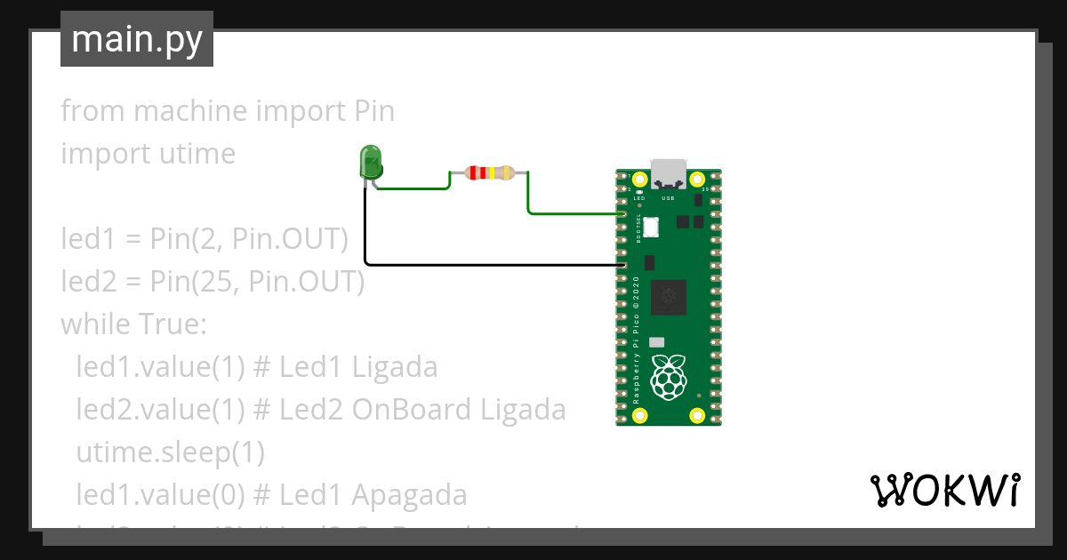 Aula Grilo Led Simples Wokwi Esp32 Stm32 Arduino Simulator 