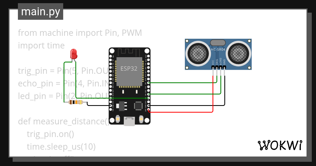 Sensor Ultrasonido Copy Wokwi Esp32 Stm32 Arduino Simulator 6033