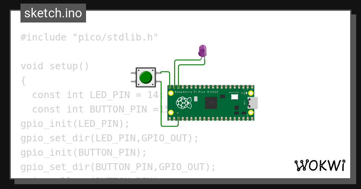 Button_LED Copy - Wokwi ESP32, STM32, Arduino Simulator Button_LED Copy - Wokwi ESP32, STM32, Arduino Simulator
