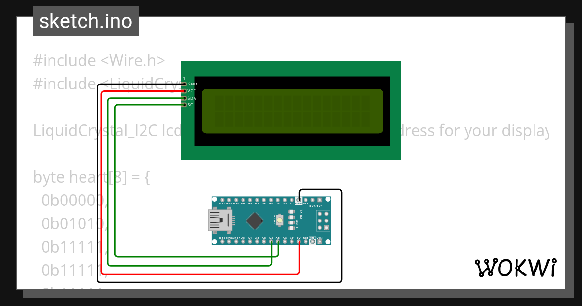 Love On Lcd Wokwi Esp32 Stm32 Arduino Simulator 7107