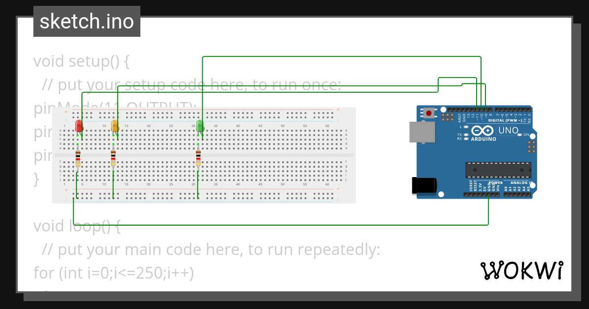 traffic light - Wokwi ESP32, STM32, Arduino Simulator