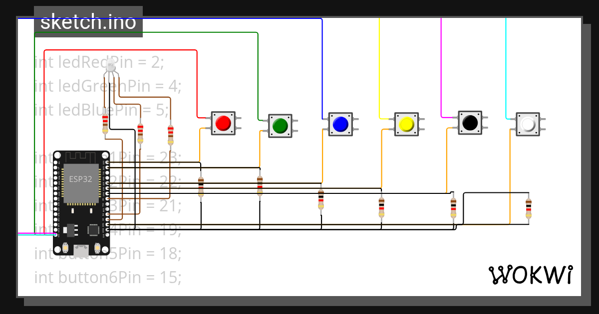 Ejercicio 4rgb Led Wokwi Esp32 Stm32 Arduino Simulator
