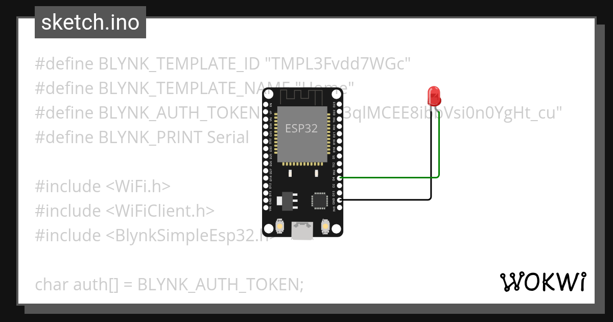home automation prac 23 - Wokwi ESP32, STM32, Arduino Simulator