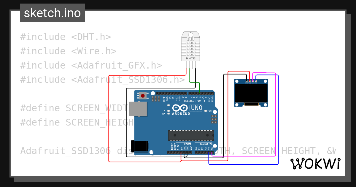 Dht Dengan Oled Wokwi Esp32 Stm32 Arduino Simulator