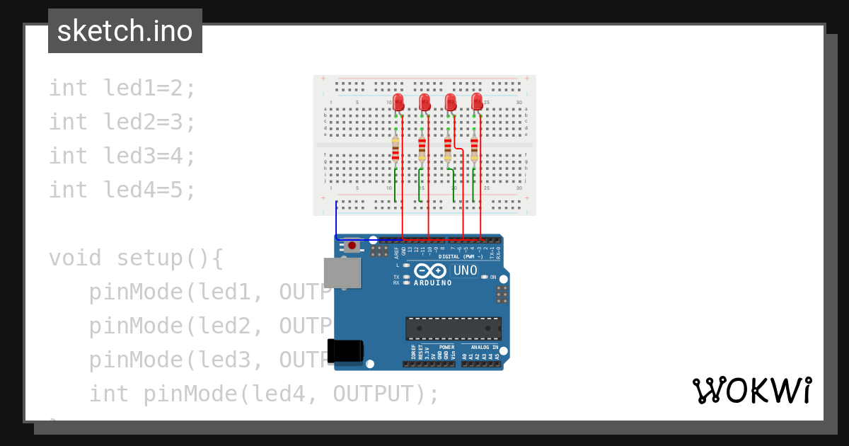 4 Led Hari And Team Members Wokwi Esp32 Stm32 Arduino Simulator 6957