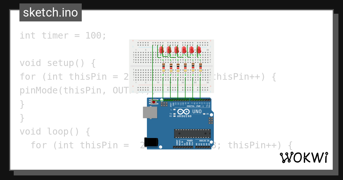 Forloop Wokwi Esp32 Stm32 Arduino Simulator