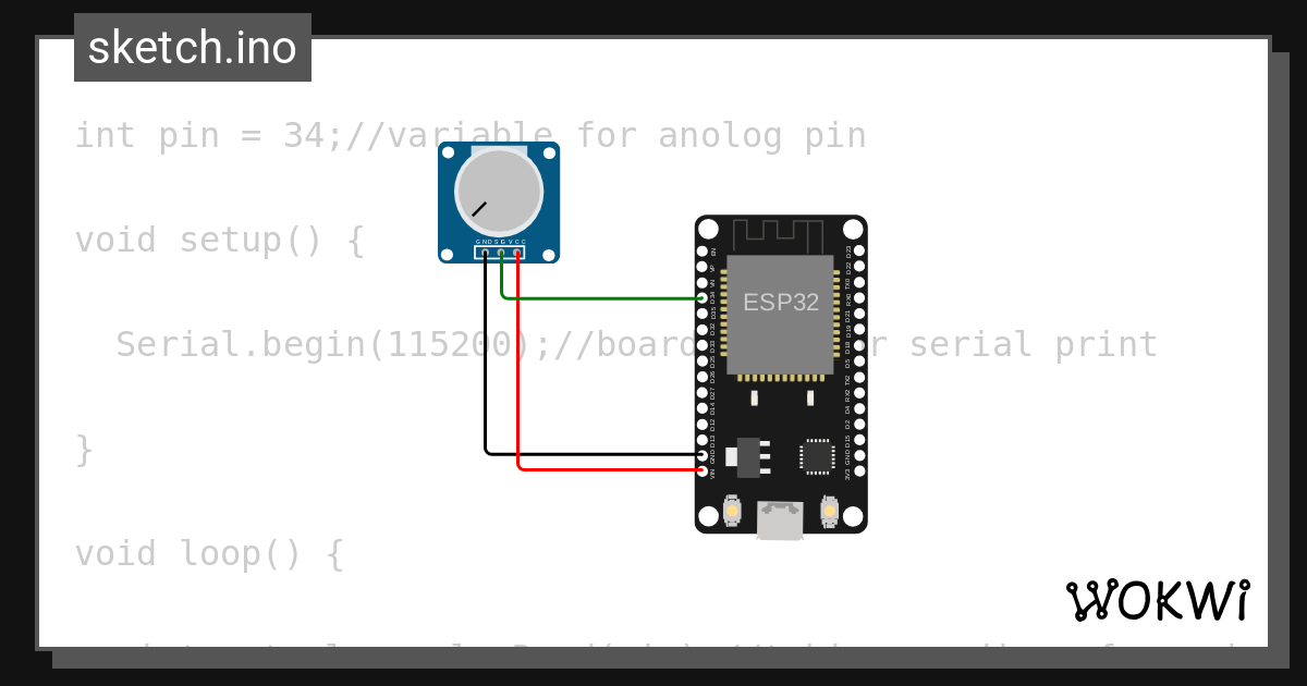 Analog Value To Voltage Wokwi Esp32 Stm32 Arduino Simulator