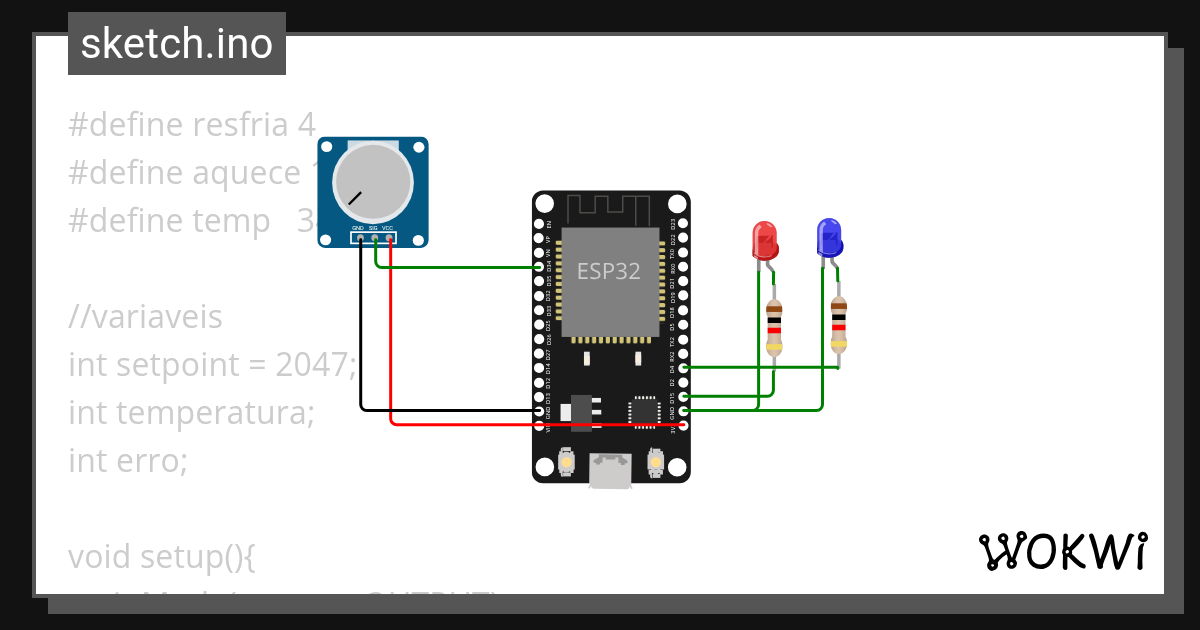 aula multiplos cores - Wokwi ESP32, STM32, Arduino Simulator