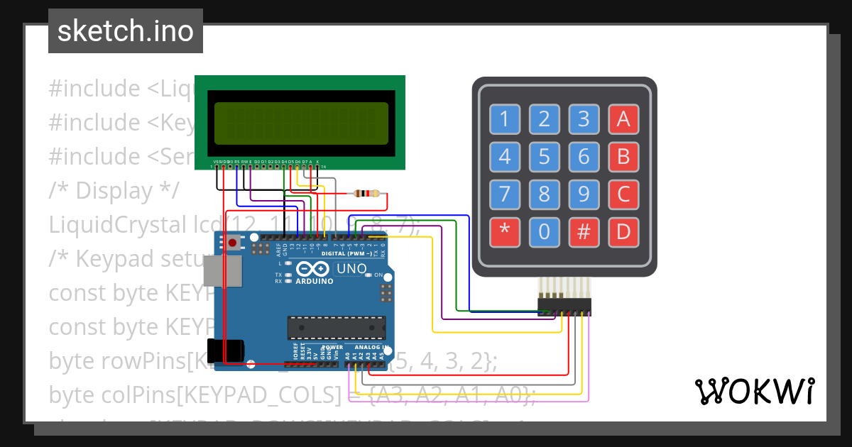 calculadora - Wokwi ESP32, STM32, Arduino Simulator