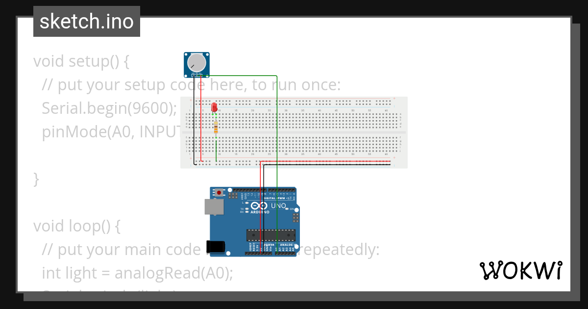 led potentiometer test - Wokwi ESP32, STM32, Arduino Simulator