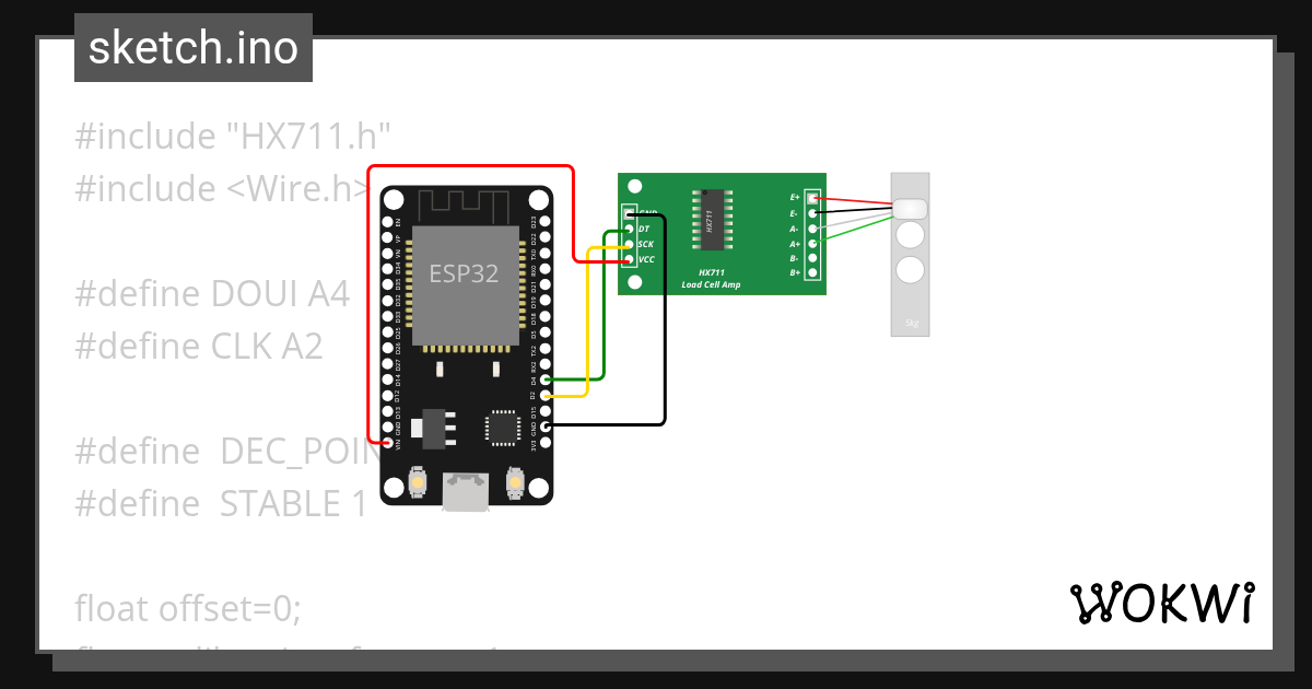 som(1) โหลดเซลส์ - Wokwi ESP32, STM32, Arduino Simulator