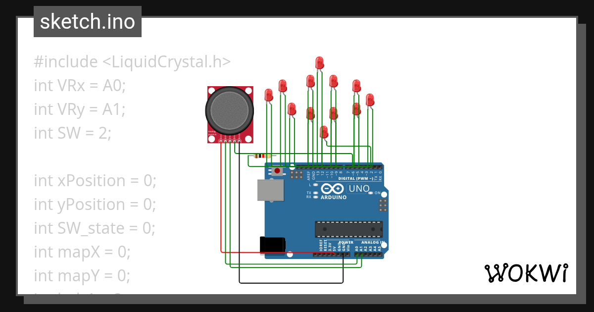joystick lcd - Wokwi ESP32, STM32, Arduino Simulator