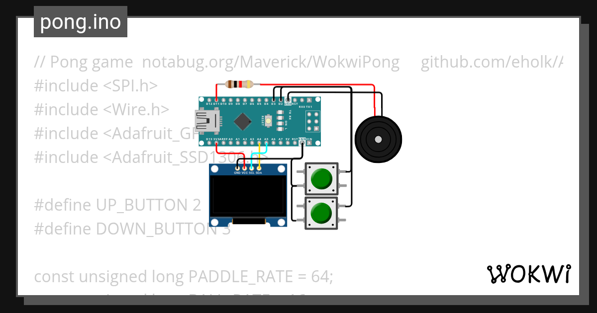 pong.ino copy - Wokwi ESP32, STM32, Arduino Simulator