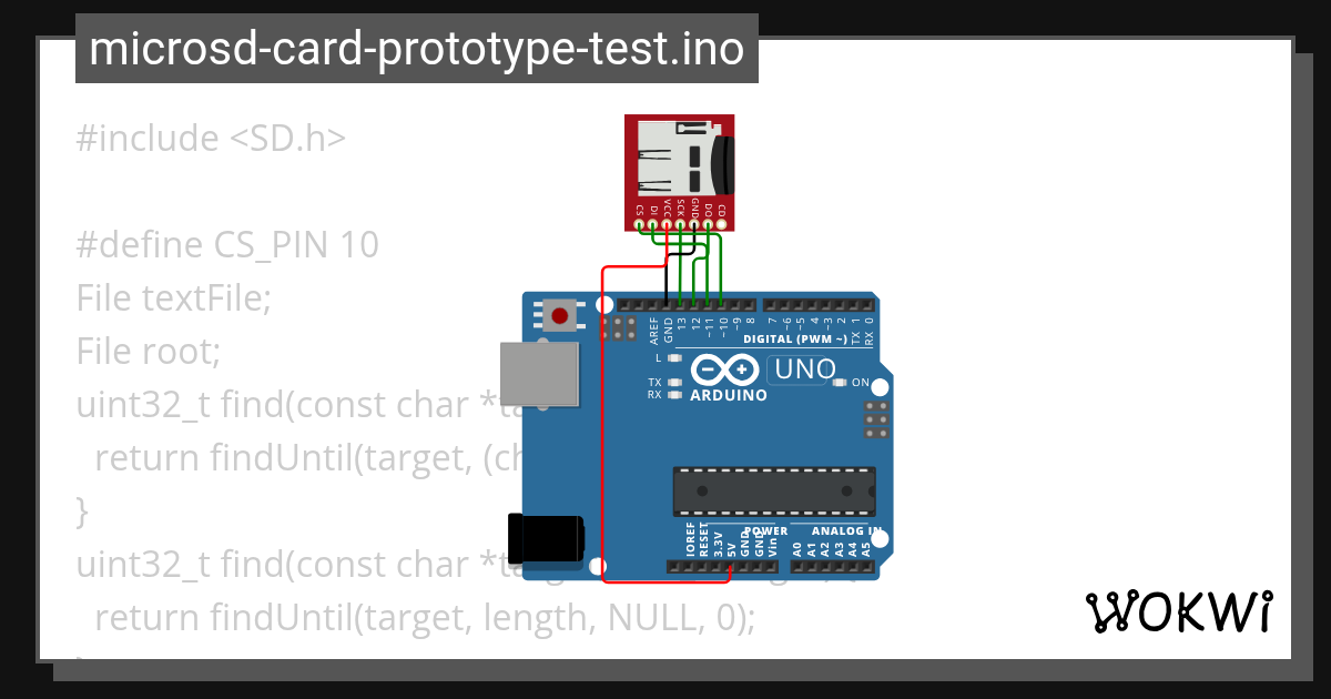 Microsd Card Prototype Test Wokwi Esp32 Stm32 Arduino Simulator 