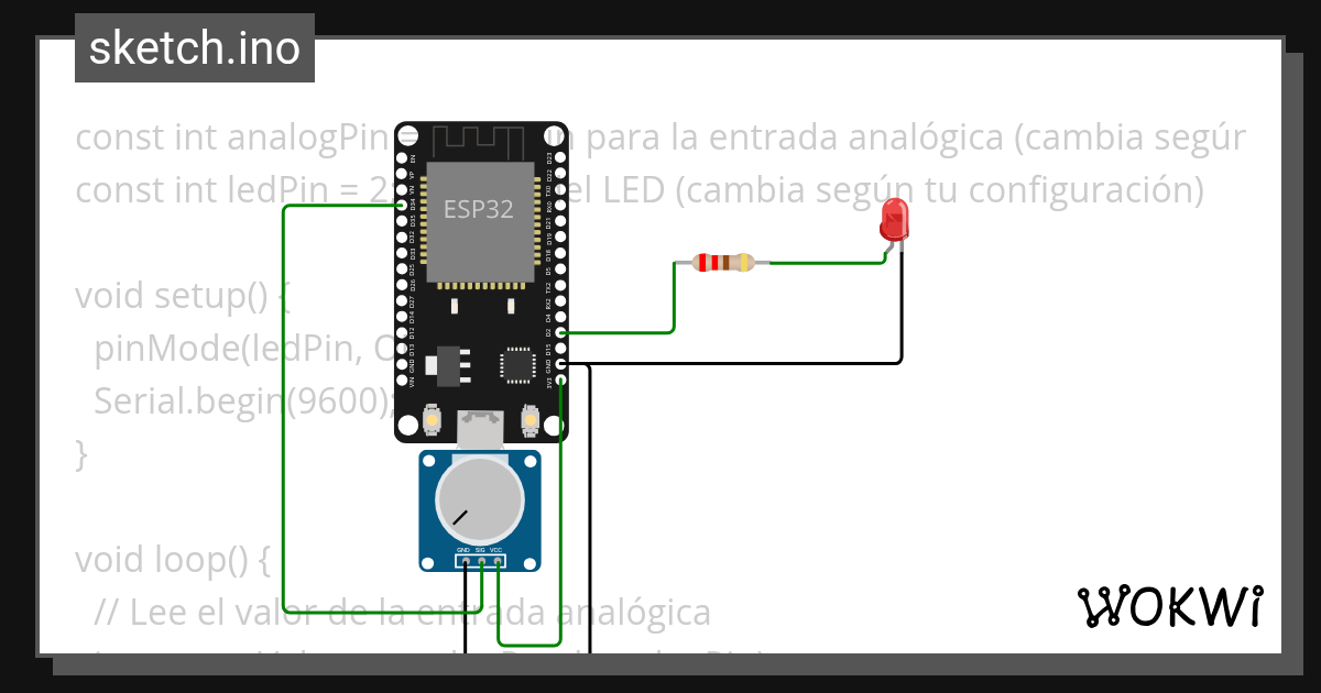 12. control encendido con pot - Wokwi ESP32, STM32, Arduino Simulator