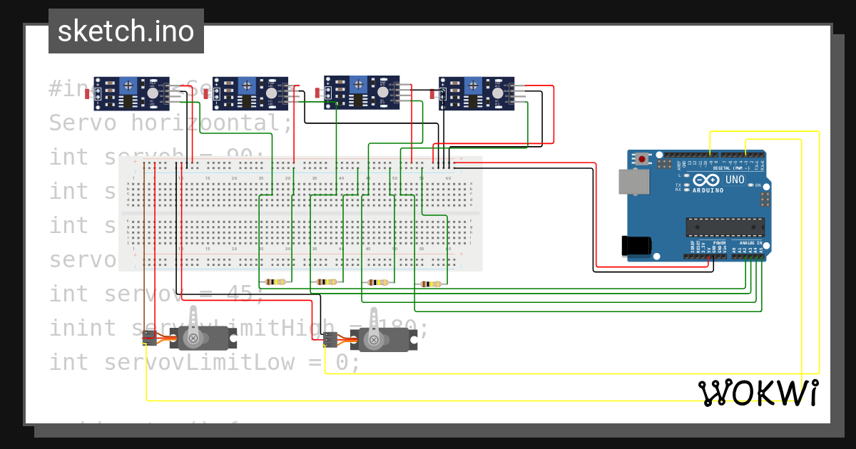 Seguidor Solar Wokwi Esp32 Stm32 Arduino Simulator