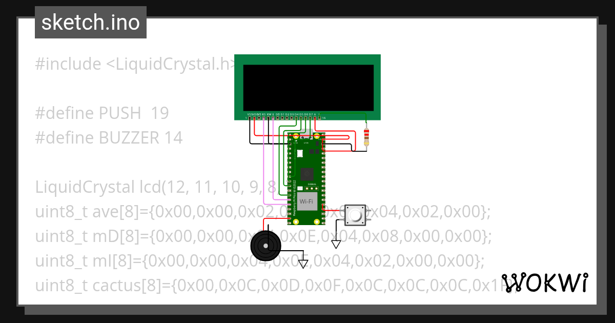 Proyecto Dinosaurio Wokwi Esp32 Stm32 Arduino Simulator 8004