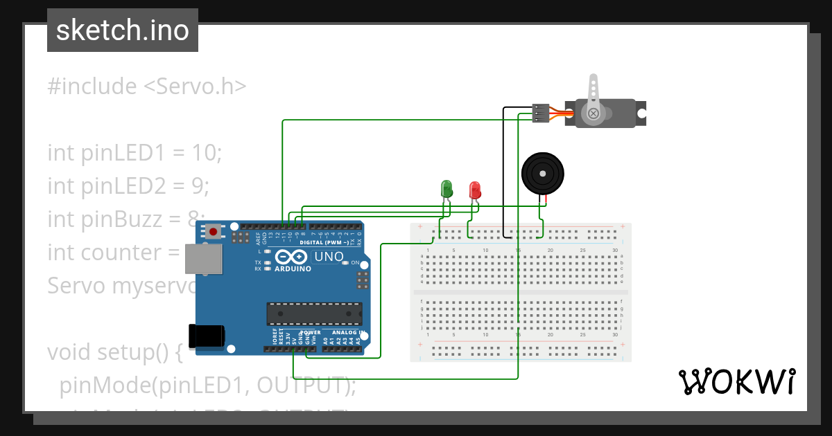 Ujian_064_LED_BUZZ - Wokwi ESP32, STM32, Arduino Simulator