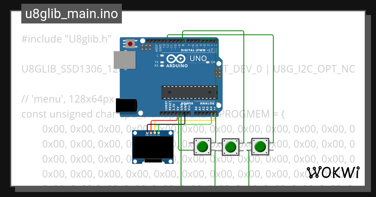 u8glib_menu - Wokwi ESP32, STM32, Arduino Simulator
