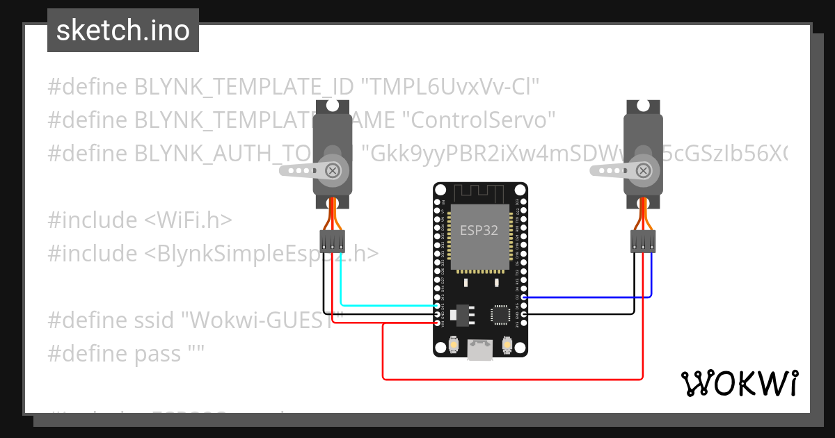 ConTrol Servo IoT - Wokwi ESP32, STM32, Arduino Simulator