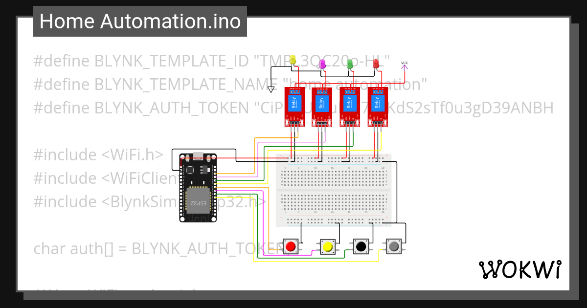 Home Automation.ino - Wokwi ESP32, STM32, Arduino Simulator