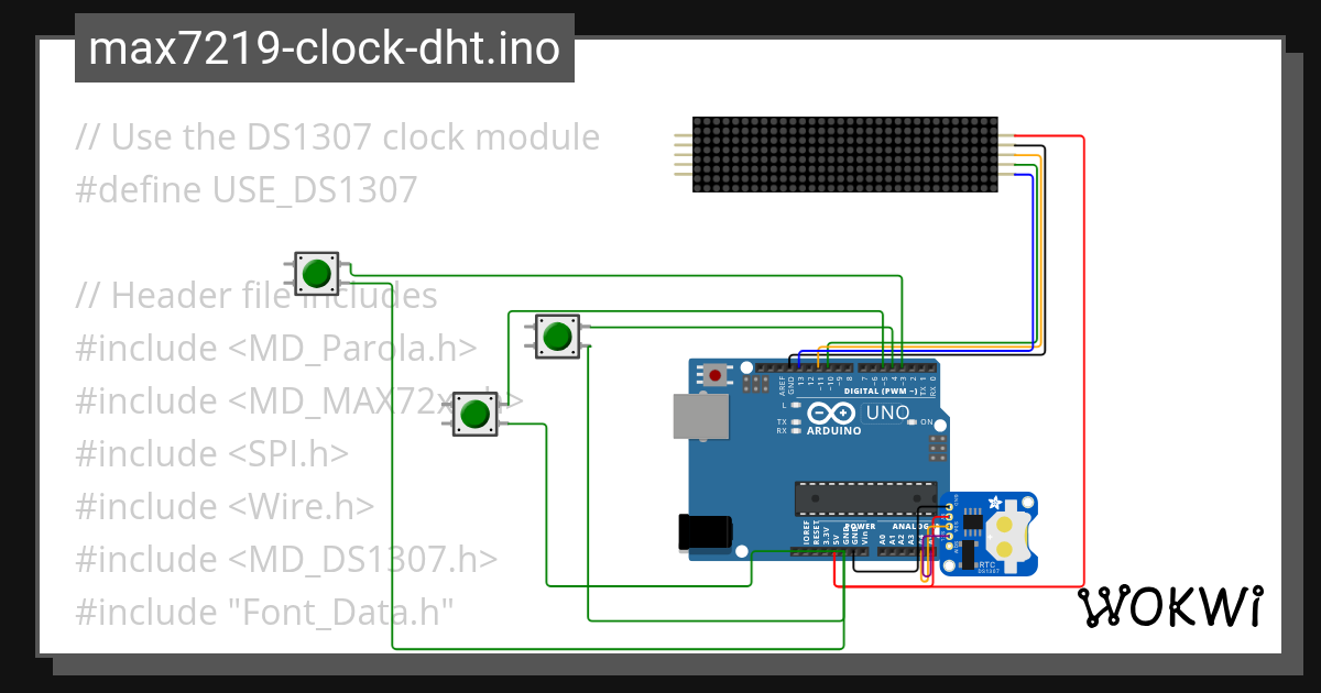 12hourmax7219-clock-dht.ino Copy (2) - Wokwi ESP32, STM32, Arduino Simulator
