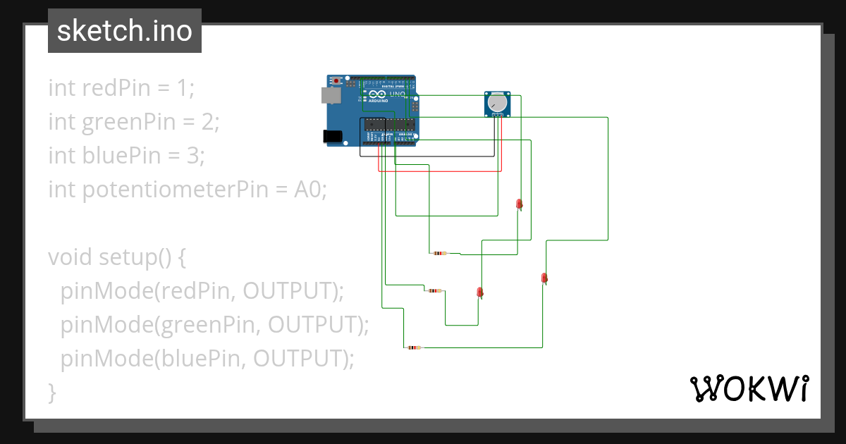 Potentiometer Wokwi Esp32 Stm32 Arduino Simulator 