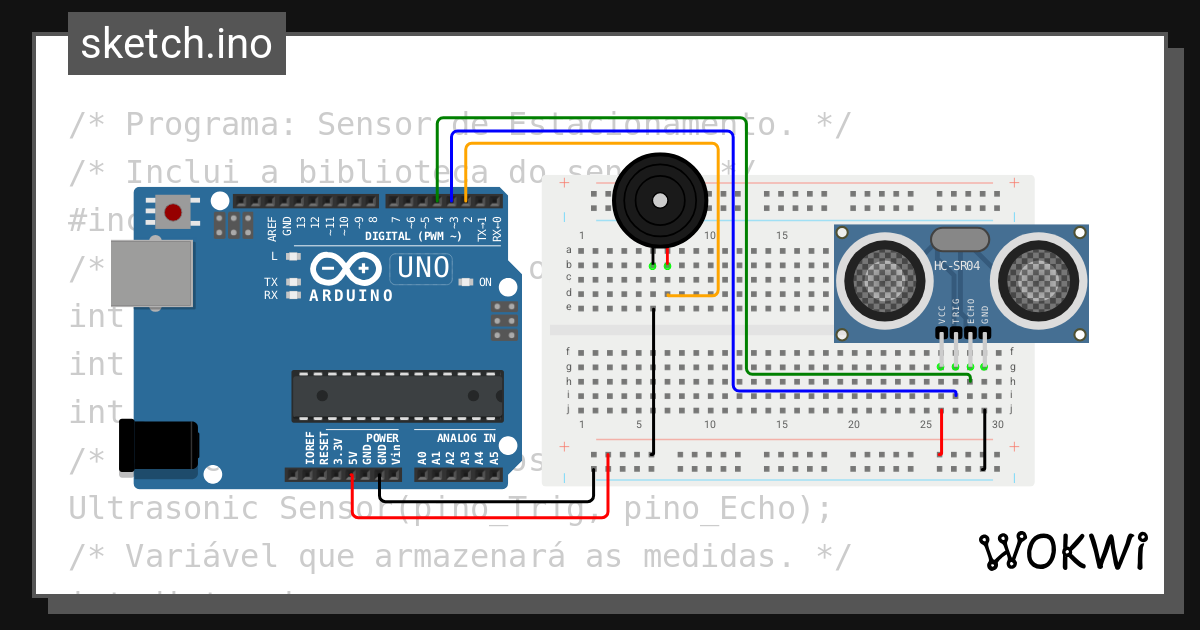 Sensor De Estacionamento Wokwi Esp32 Stm32 Arduino Simulator 2432